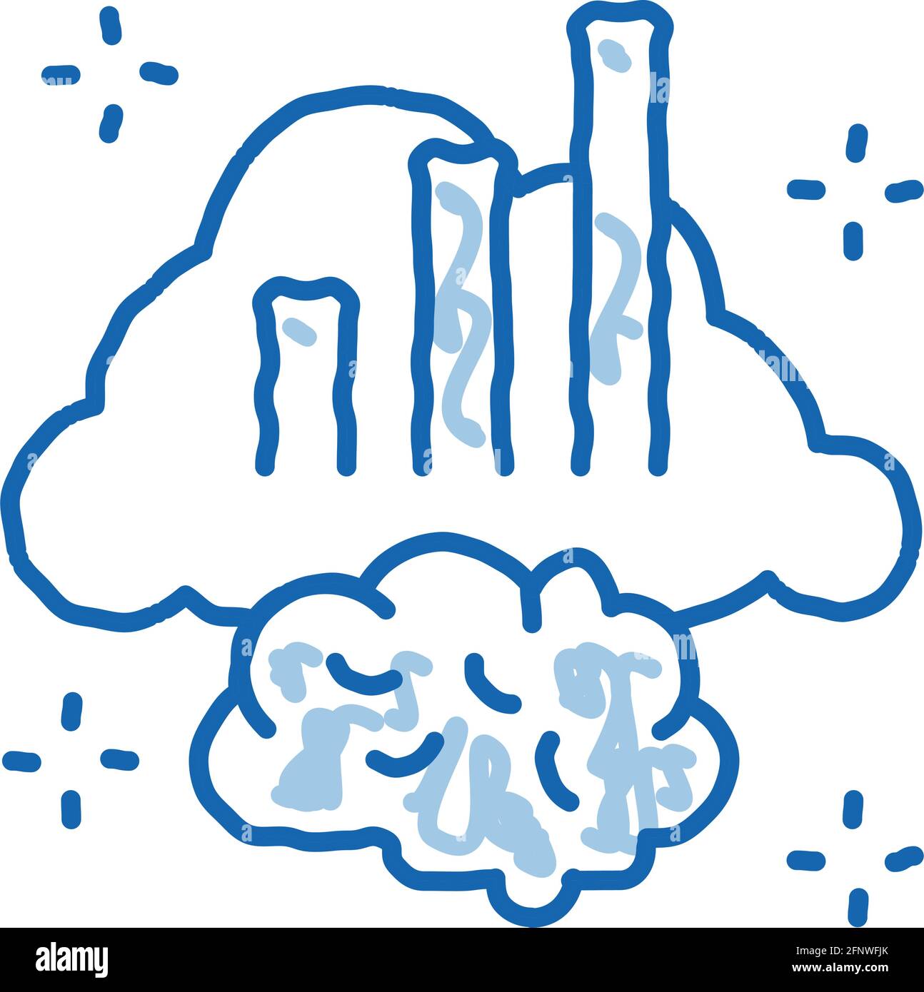 brainstorming chart doodle icon hand drawn illustration Stock Vector ...