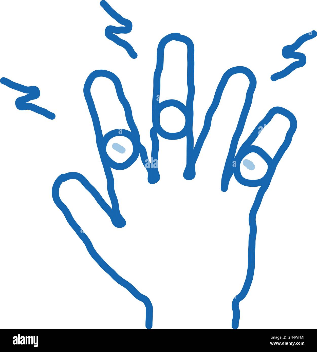 arthritis of finger joints doodle icon hand drawn illustration Stock ...