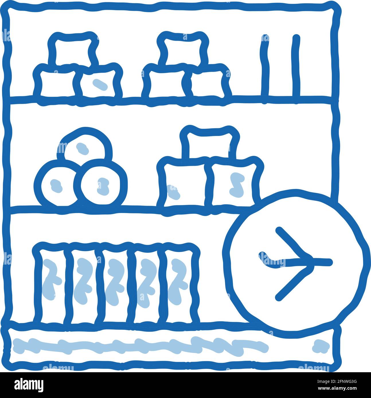 Shelf With Goods In Duty Free Doodle Icon Hand Drawn Illustration Stock Vector Image And Art Alamy 