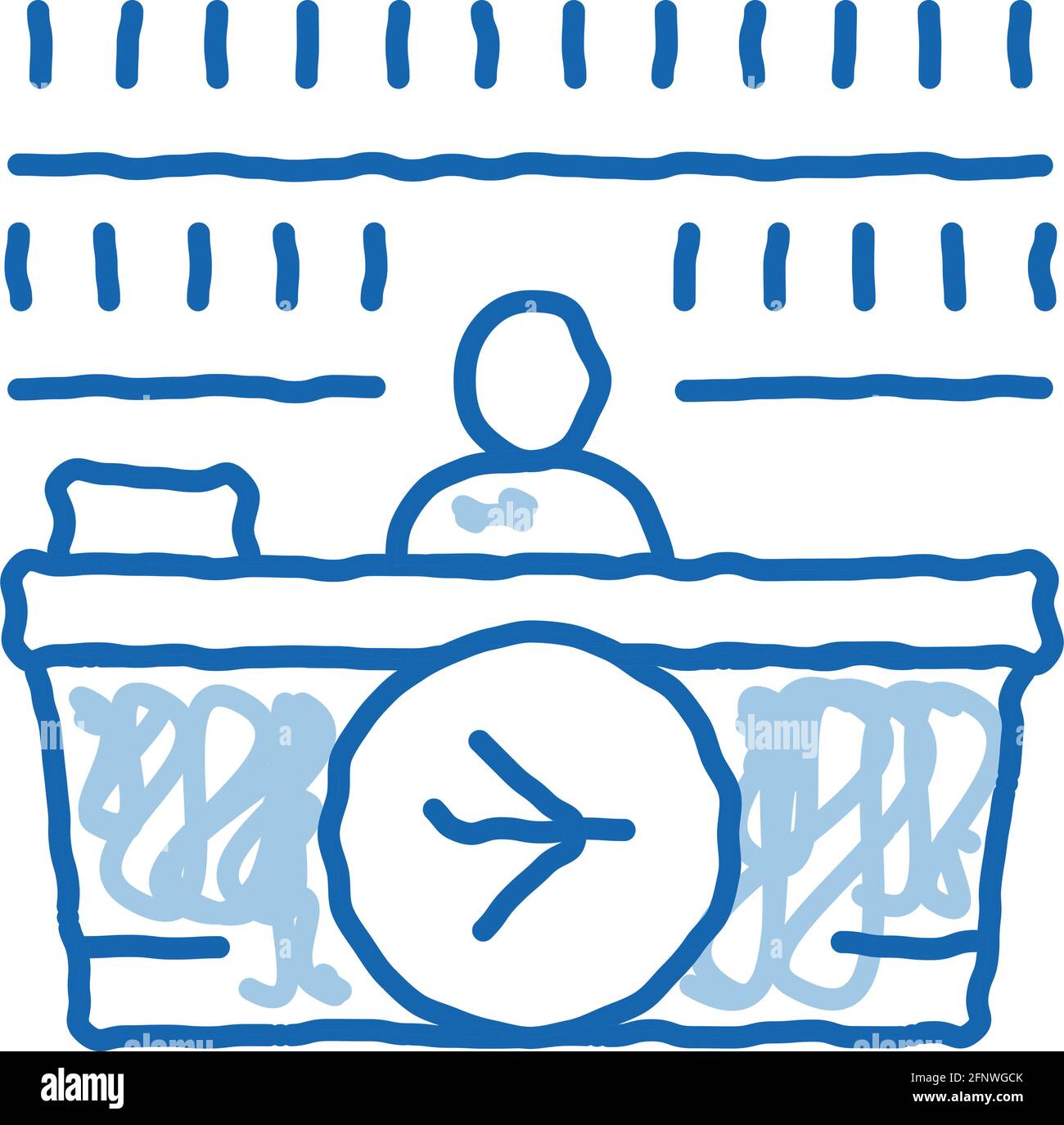 appearance of duty free counter doodle icon hand drawn illustration ...