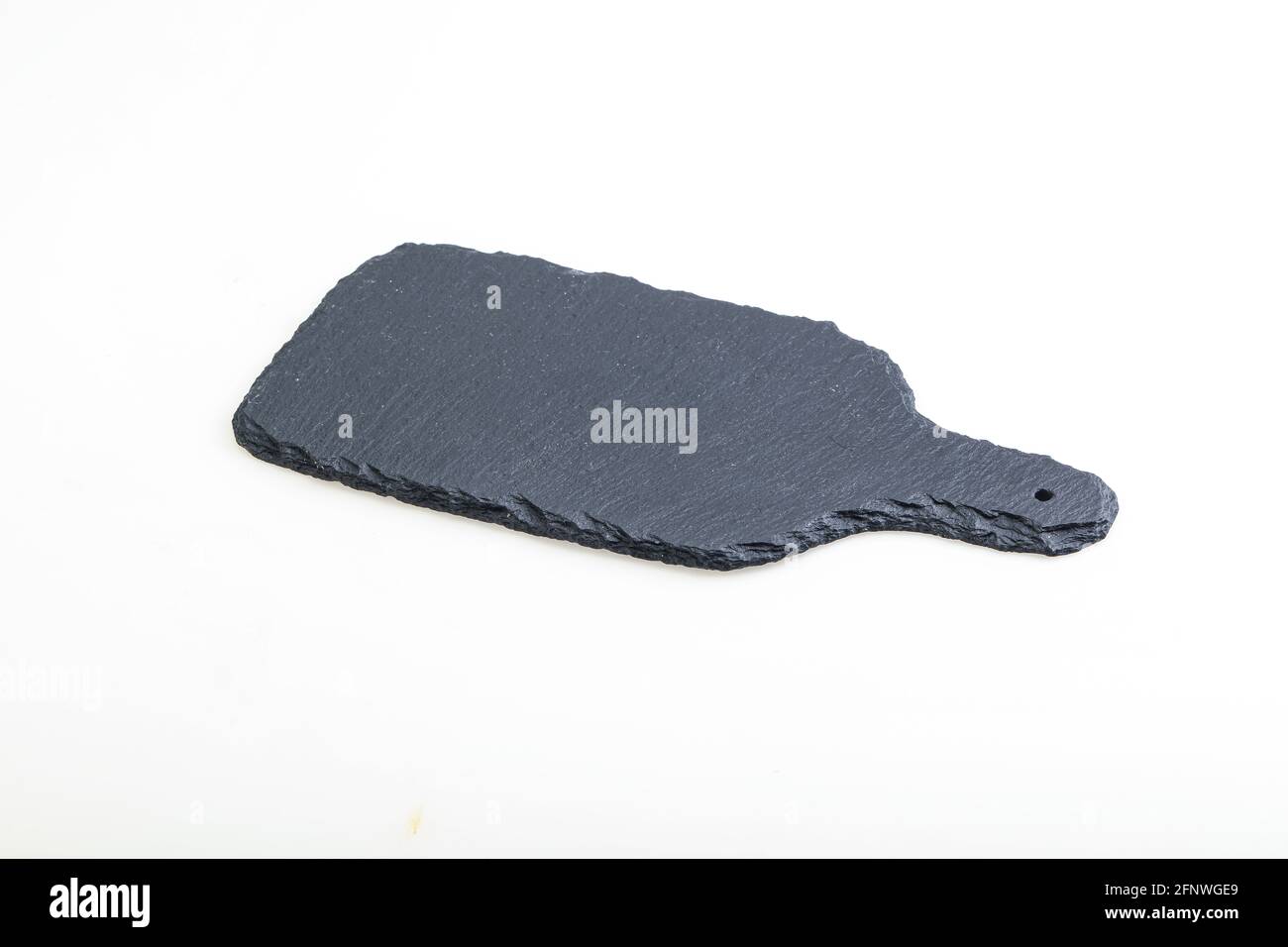 Black stone board isolated on white background Stock Photo - Alamy