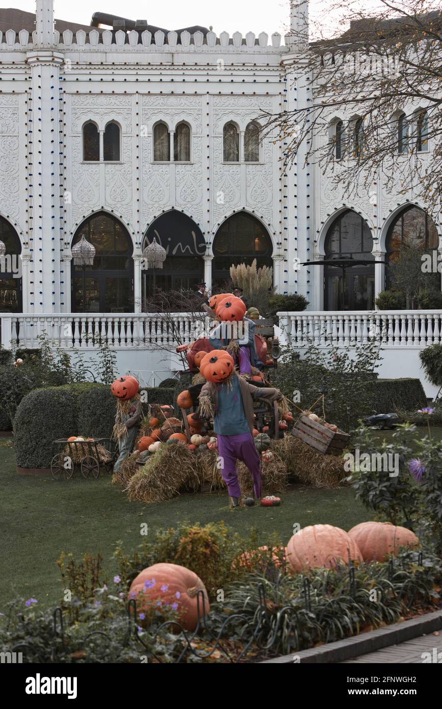 Halloween decoration at Tivoli in Copenhagen, Denmark. . High quality ...