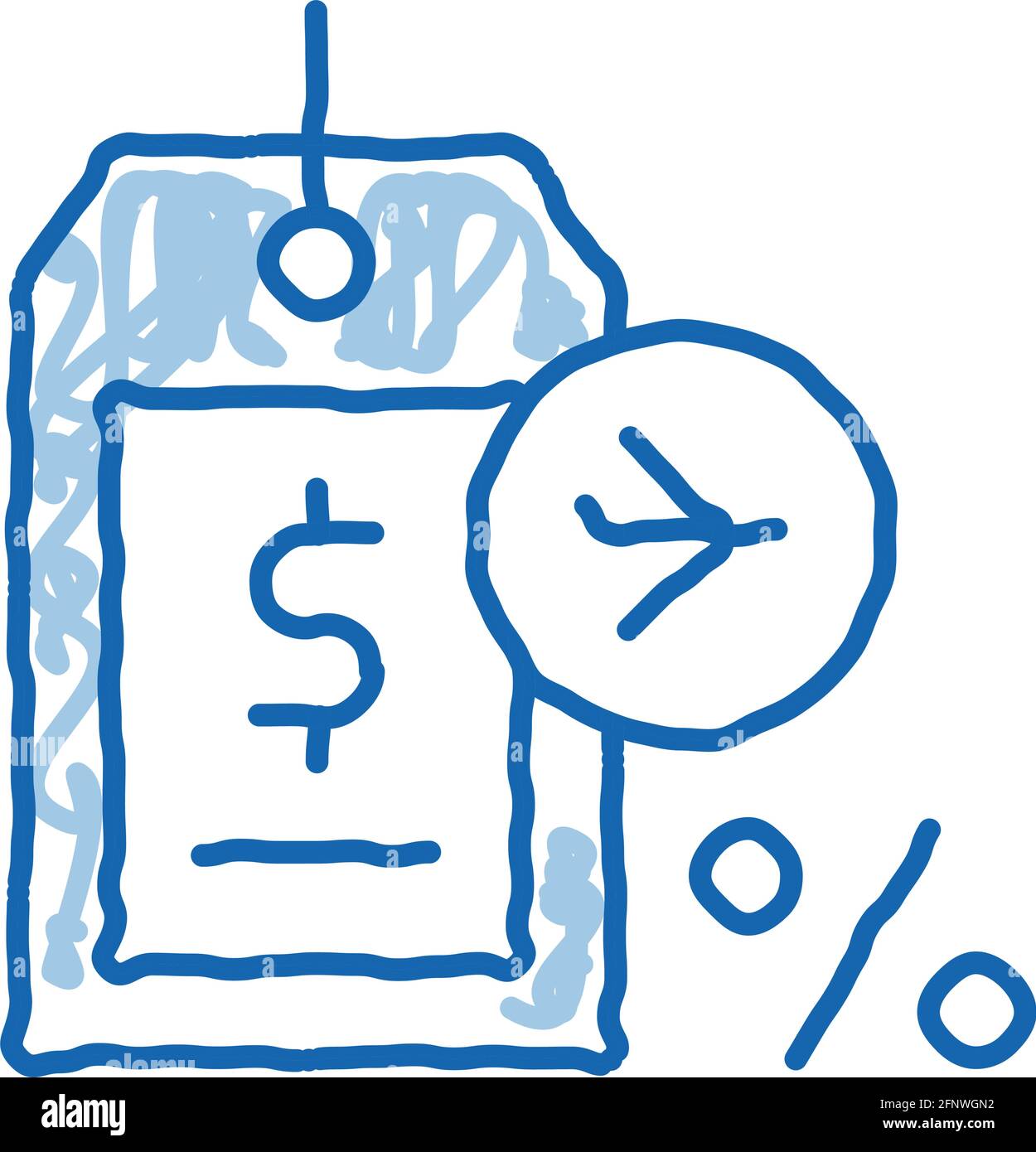 duty free item price tag doodle icon hand drawn illustration Stock ...