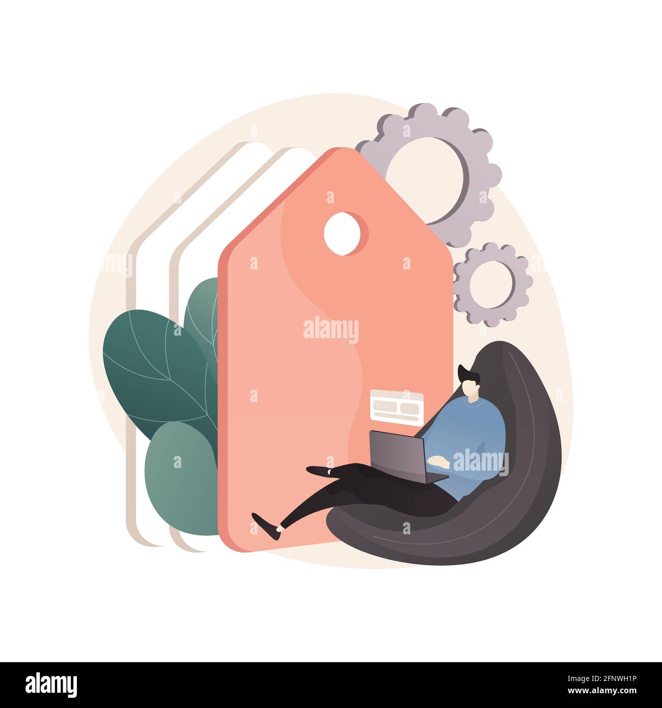Tag management abstract concept vector illustration Stock Vector Image ...
