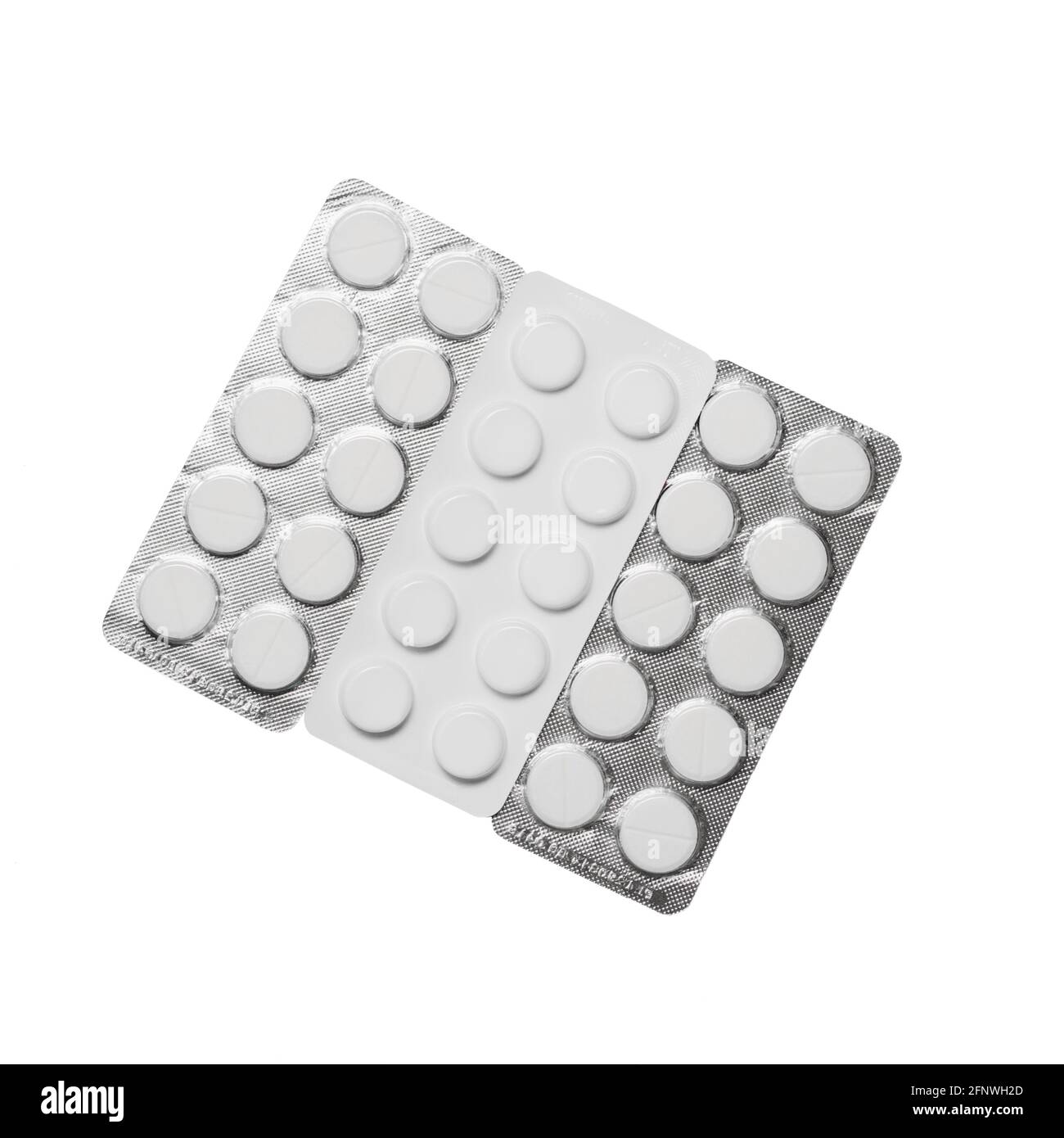 Packed pills isolated on white background clipping path, pharmaceutical ...