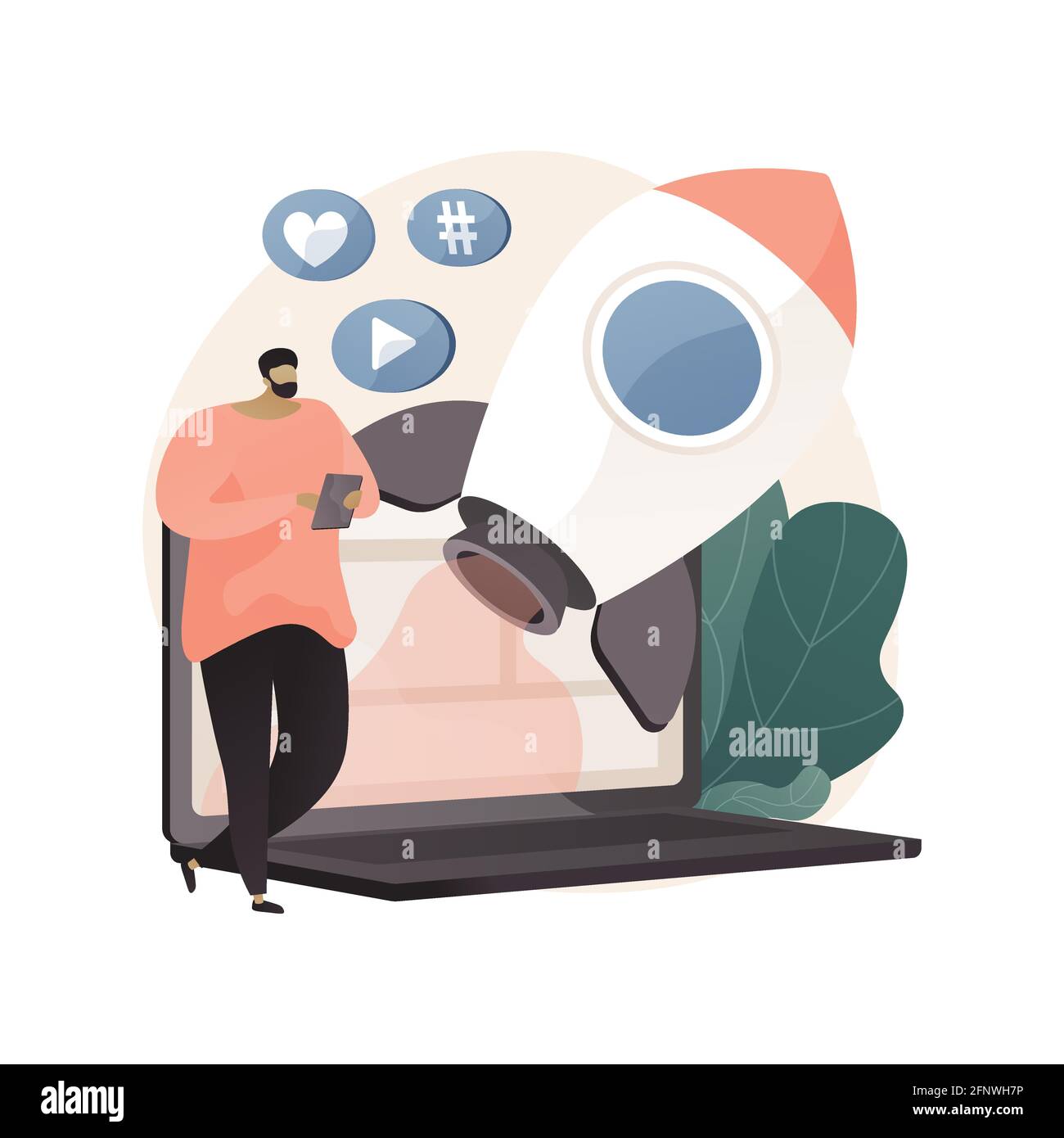 Viral content abstract concept vector illustration Stock Vector Image ...