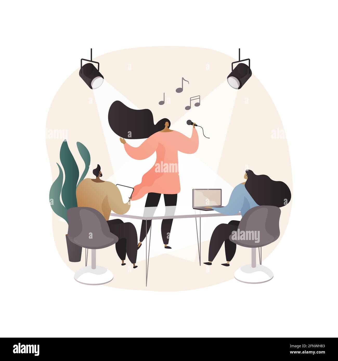 Role audition abstract concept vector illustration Stock Vector Image ...