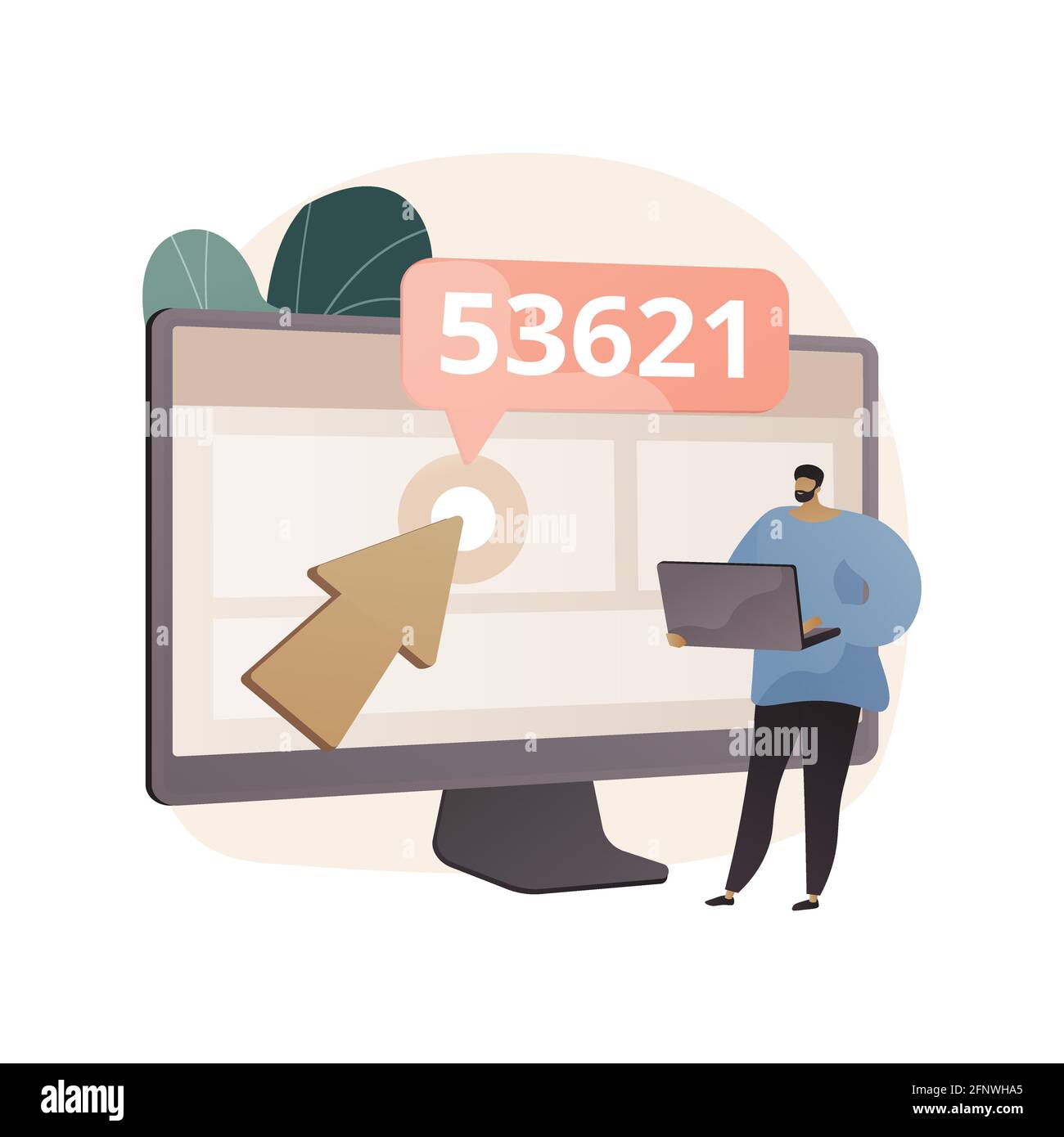 Click Tracking Abstract Concept Vector Illustration Stock Vector Image