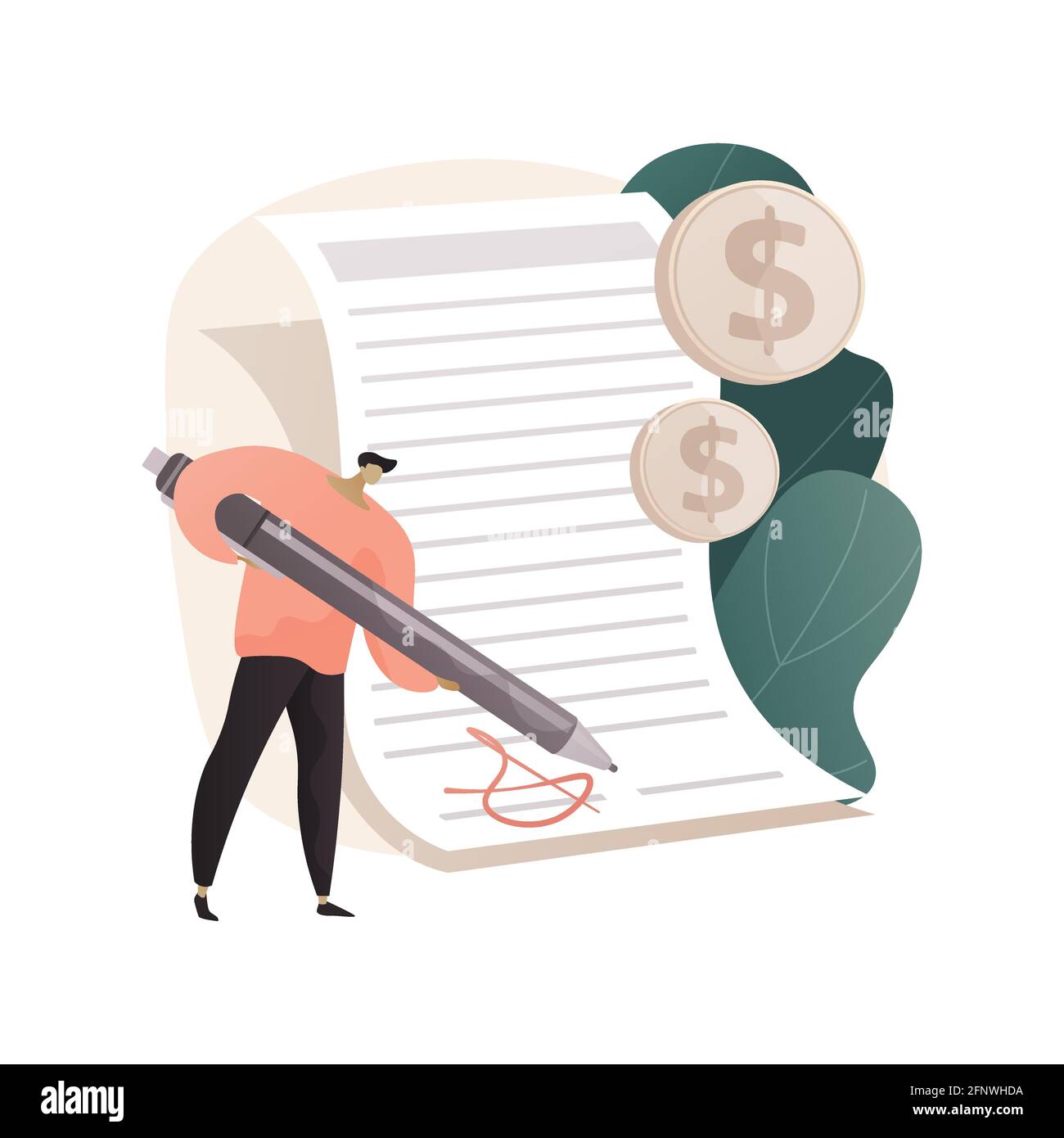 Licensing contract abstract concept vector illustration Stock Vector ...