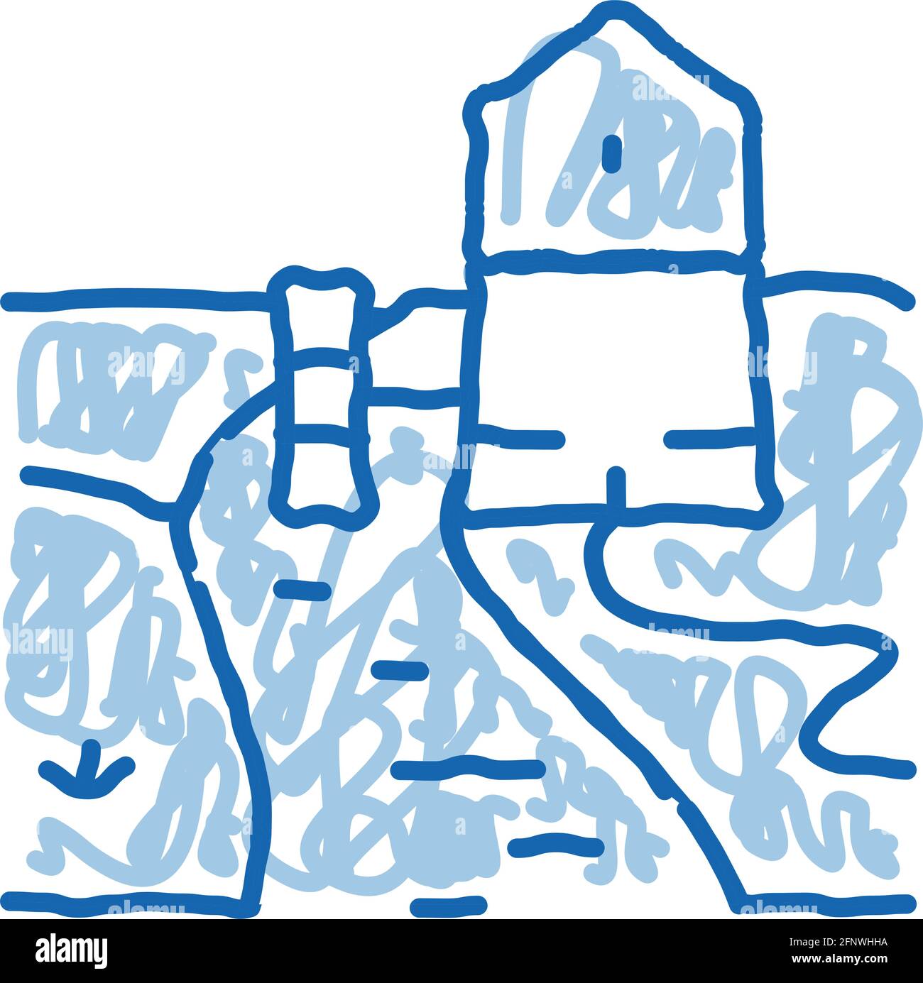 water mill doodle icon hand drawn illustration Stock Vector Image & Art ...