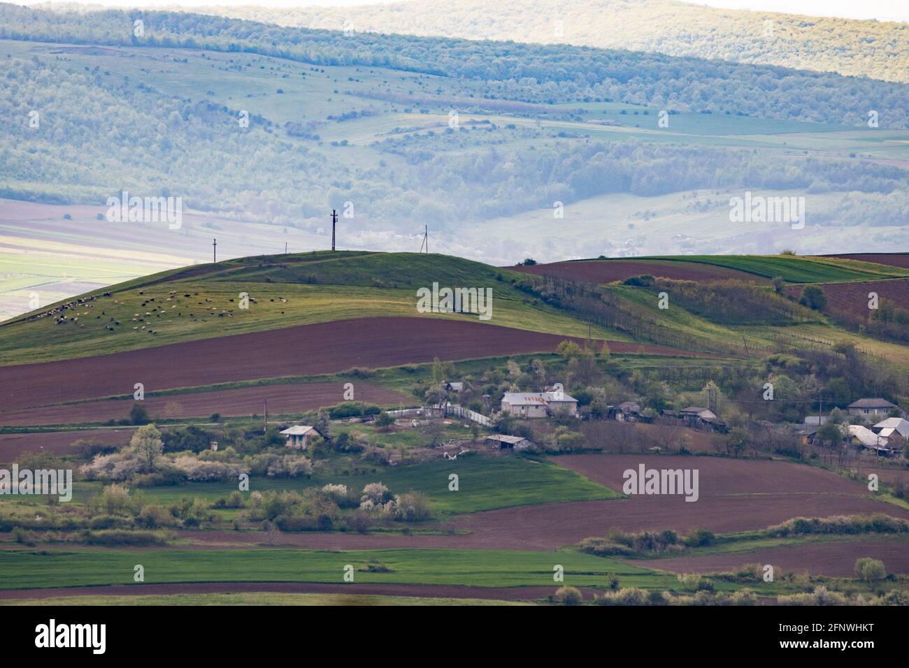 Beautiful sunset over valley hi-res stock photography and images - Alamy