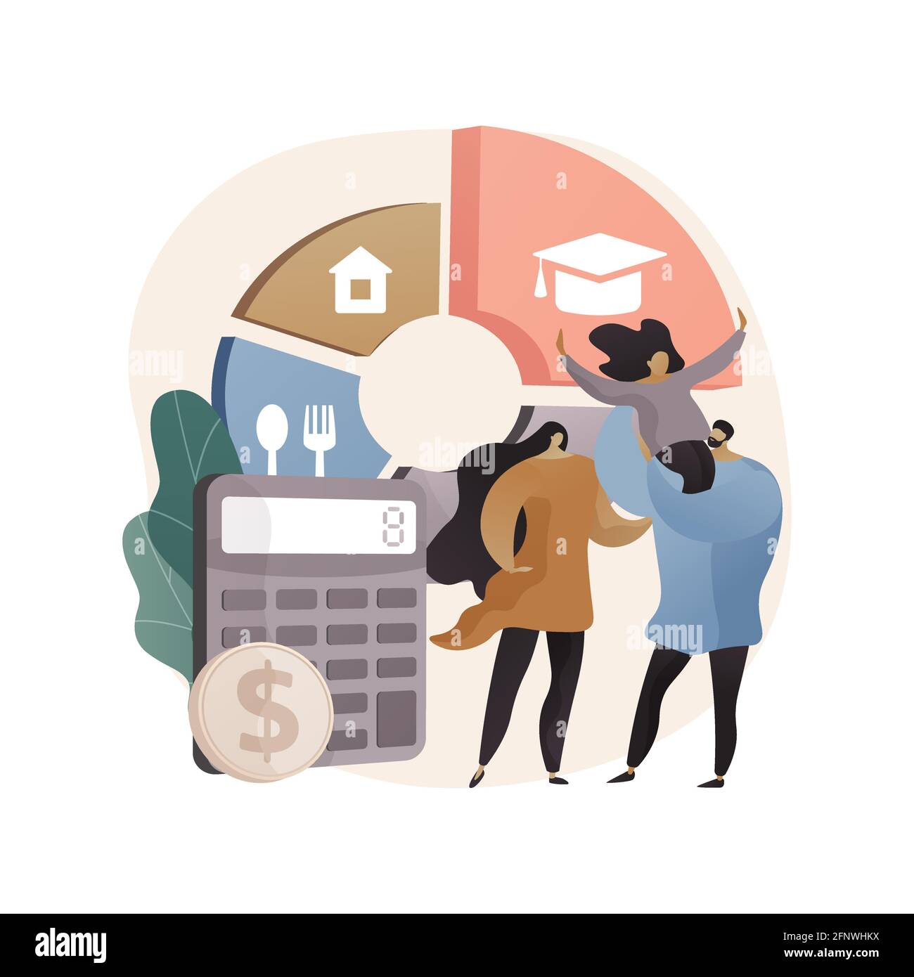Family budget planning abstract concept vector illustration Stock ...