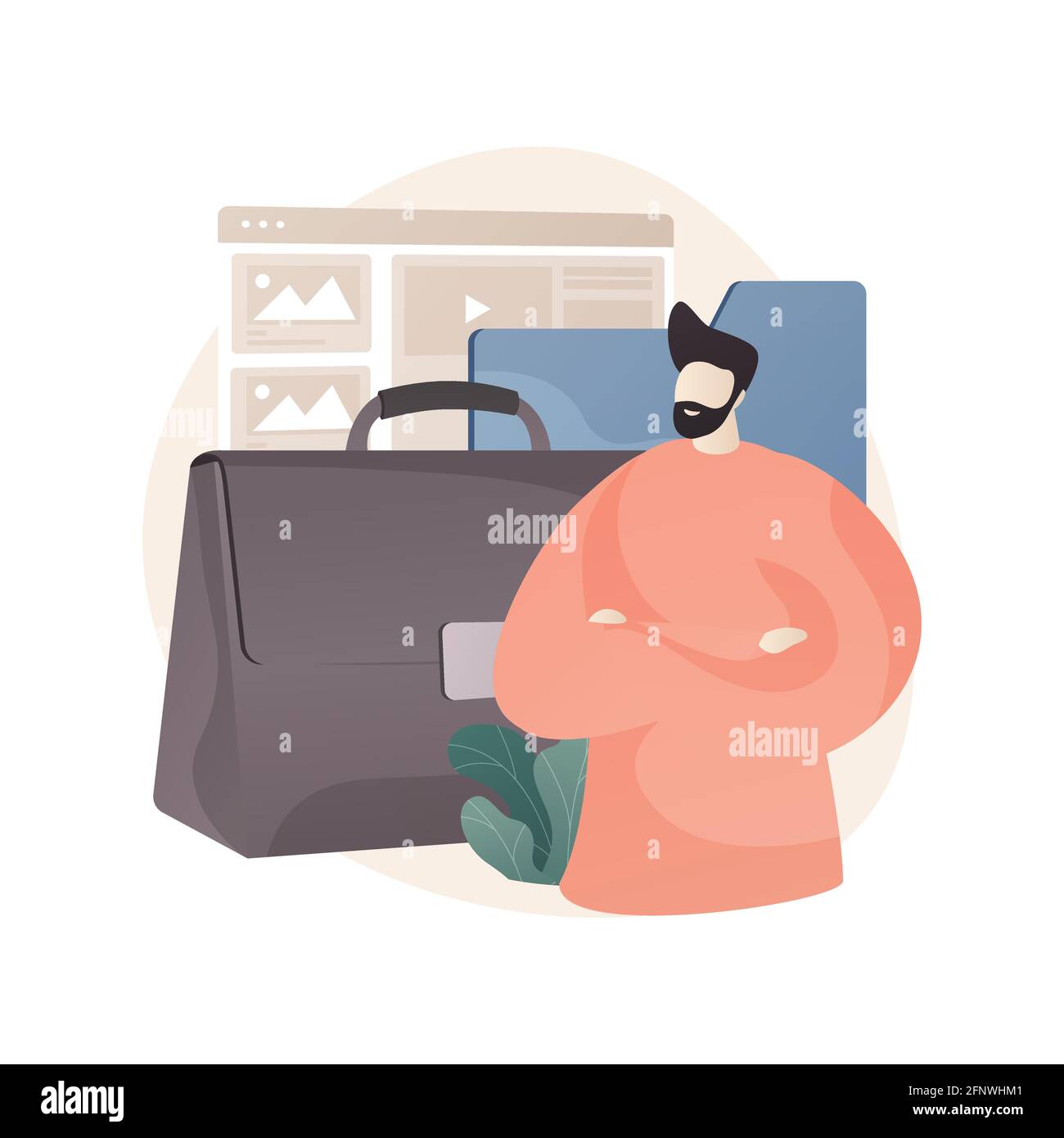 Portfolio abstract concept vector illustration Stock Vector Image & Art ...