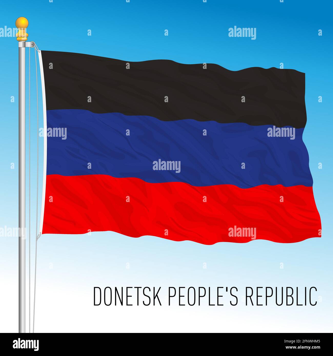 Donetsk Republic territorial flag, vector illustration Stock Vector ...