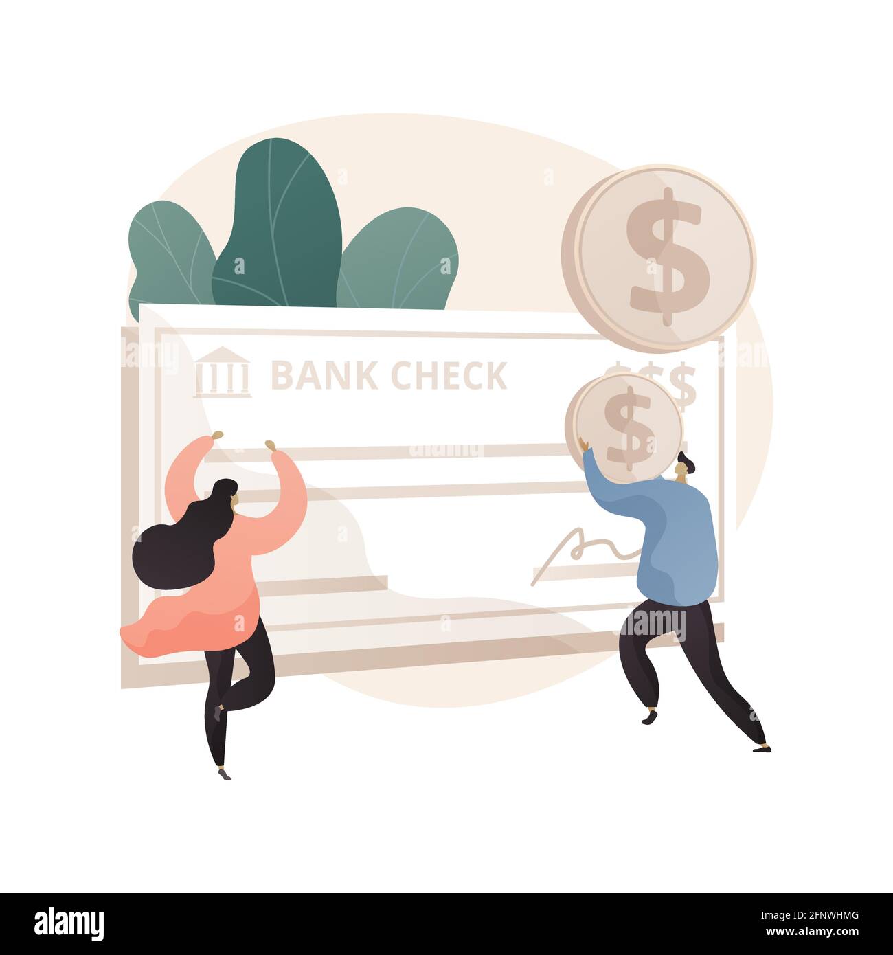 Paycheck Abstract Concept Vector Illustration Stock Vector Image And Art