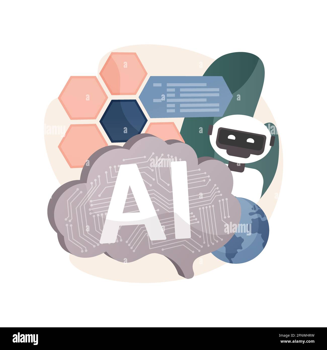 Artificial intelligence abstract concept vector illustration Stock ...