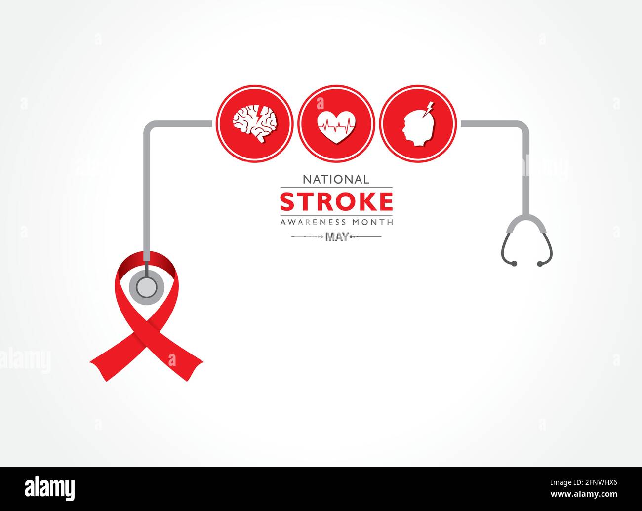Vector Illustration of National Stroke Awareness Month observed in May ...