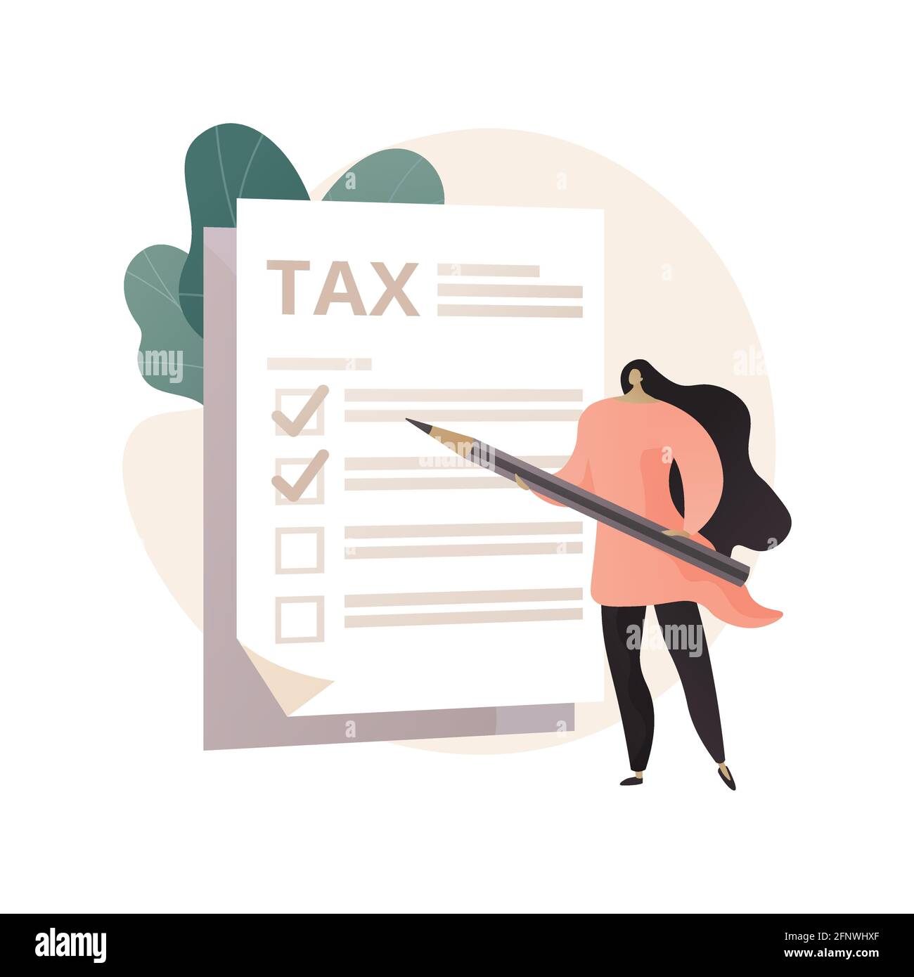 Tax form abstract concept vector illustration Stock Vector Image & Art ...