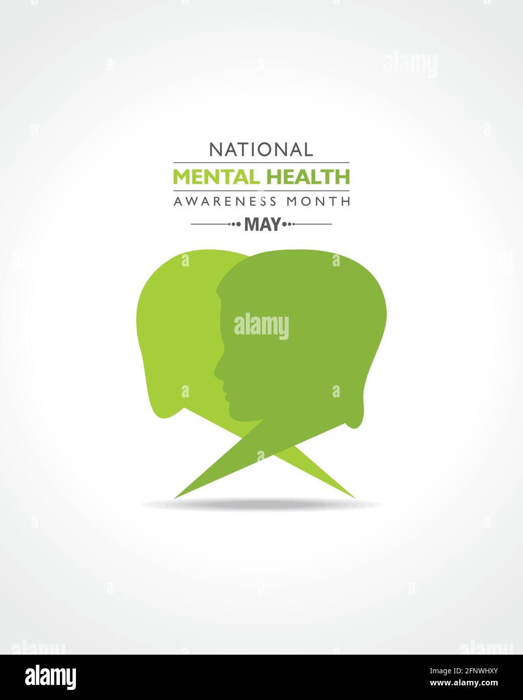 Vector Illustration of National Mental Health Awareness Month observed ...