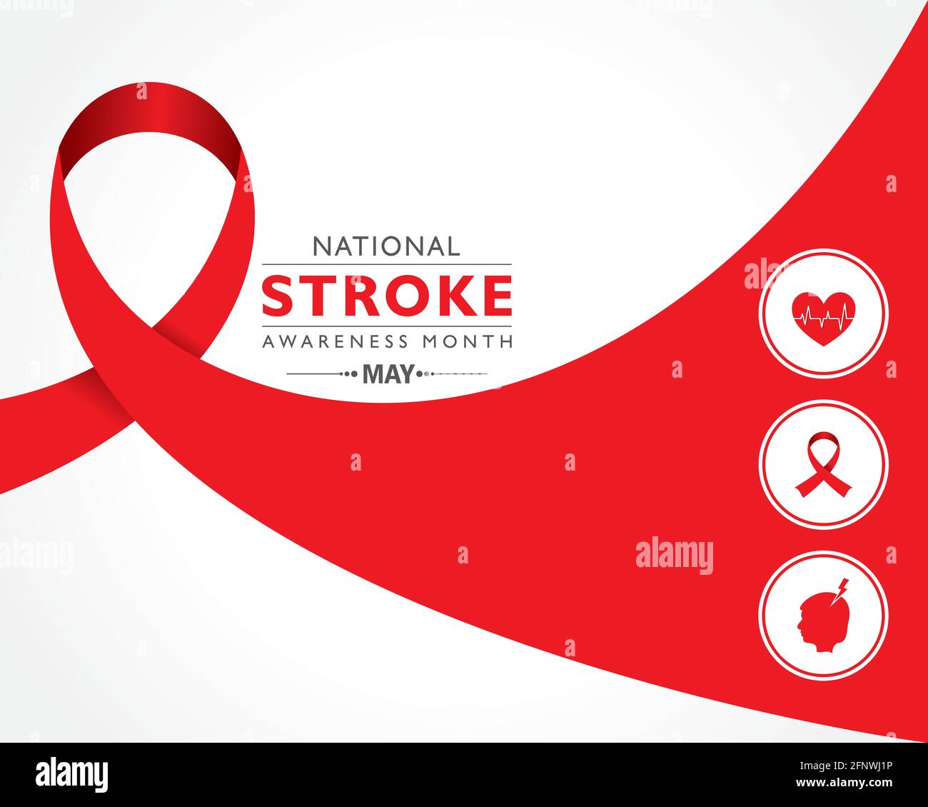 Vector Illustration of National Stroke Awareness Month observed in May ...