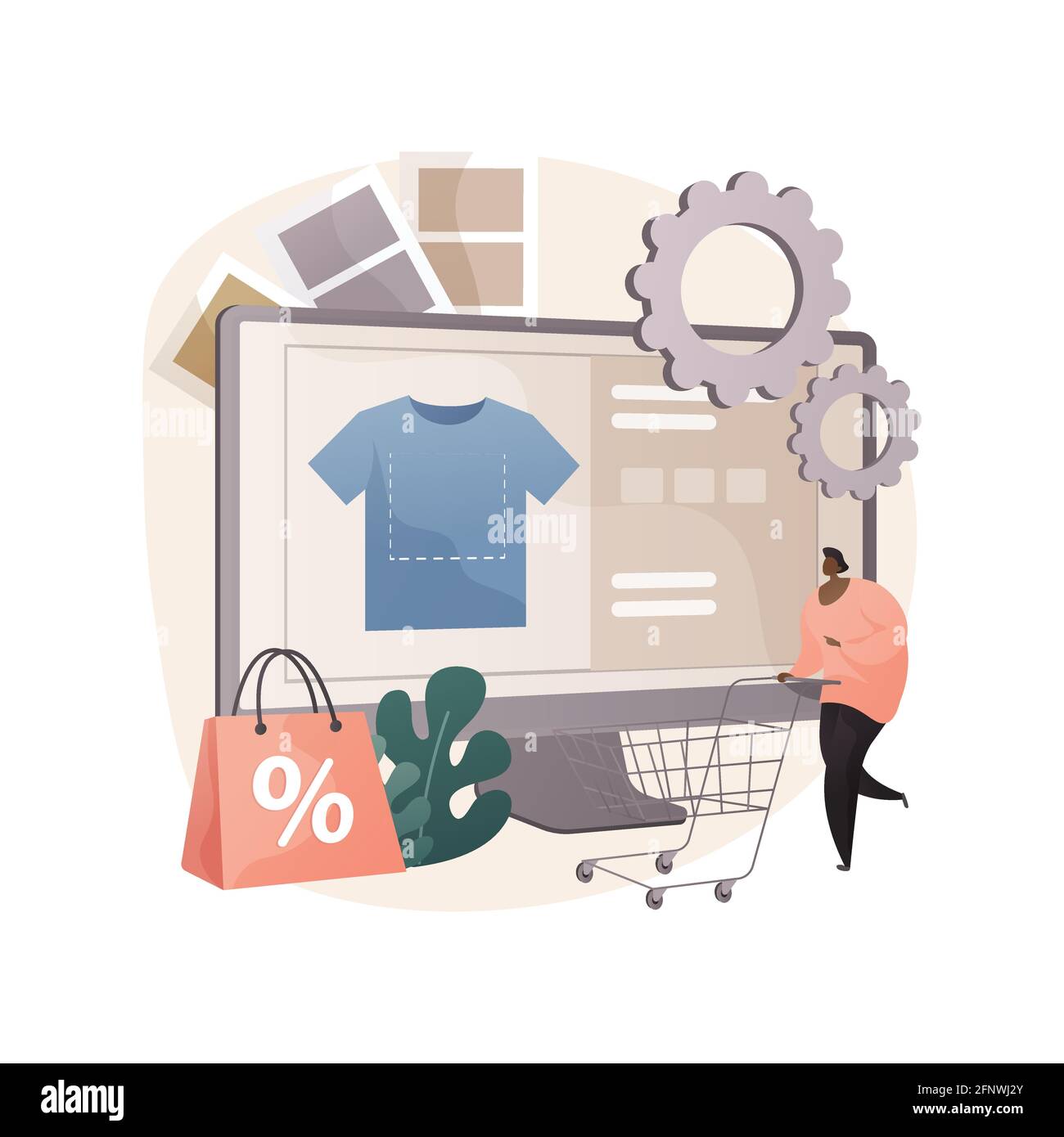 Merch clothing abstract concept vector illustration Stock Vector Image ...