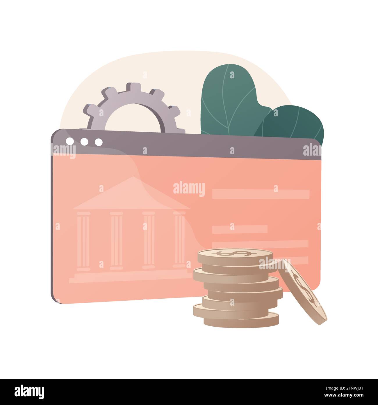 Core banking IT system abstract concept vector illustration Stock ...