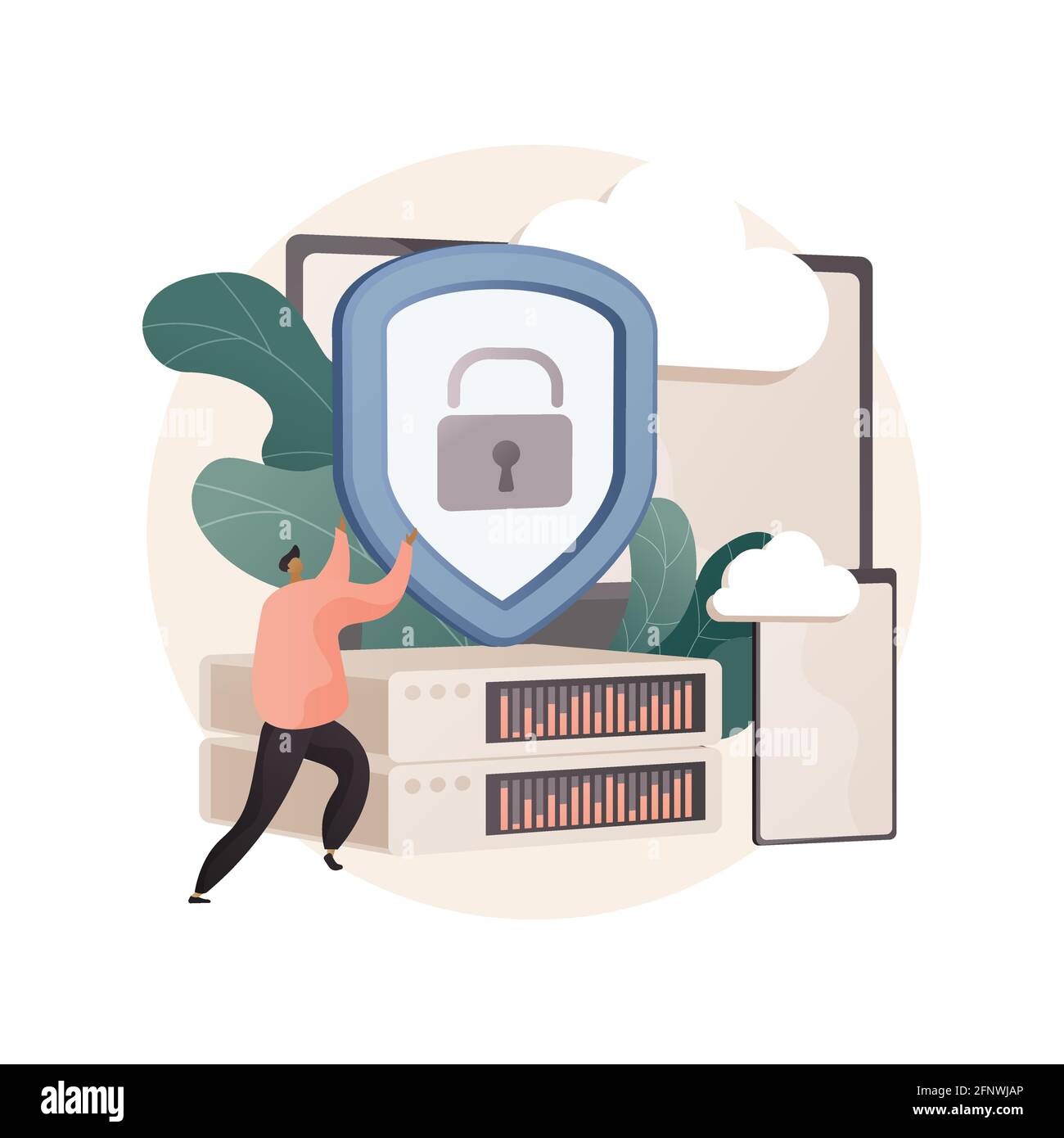 Data protection abstract concept vector illustration Stock Vector Image ...