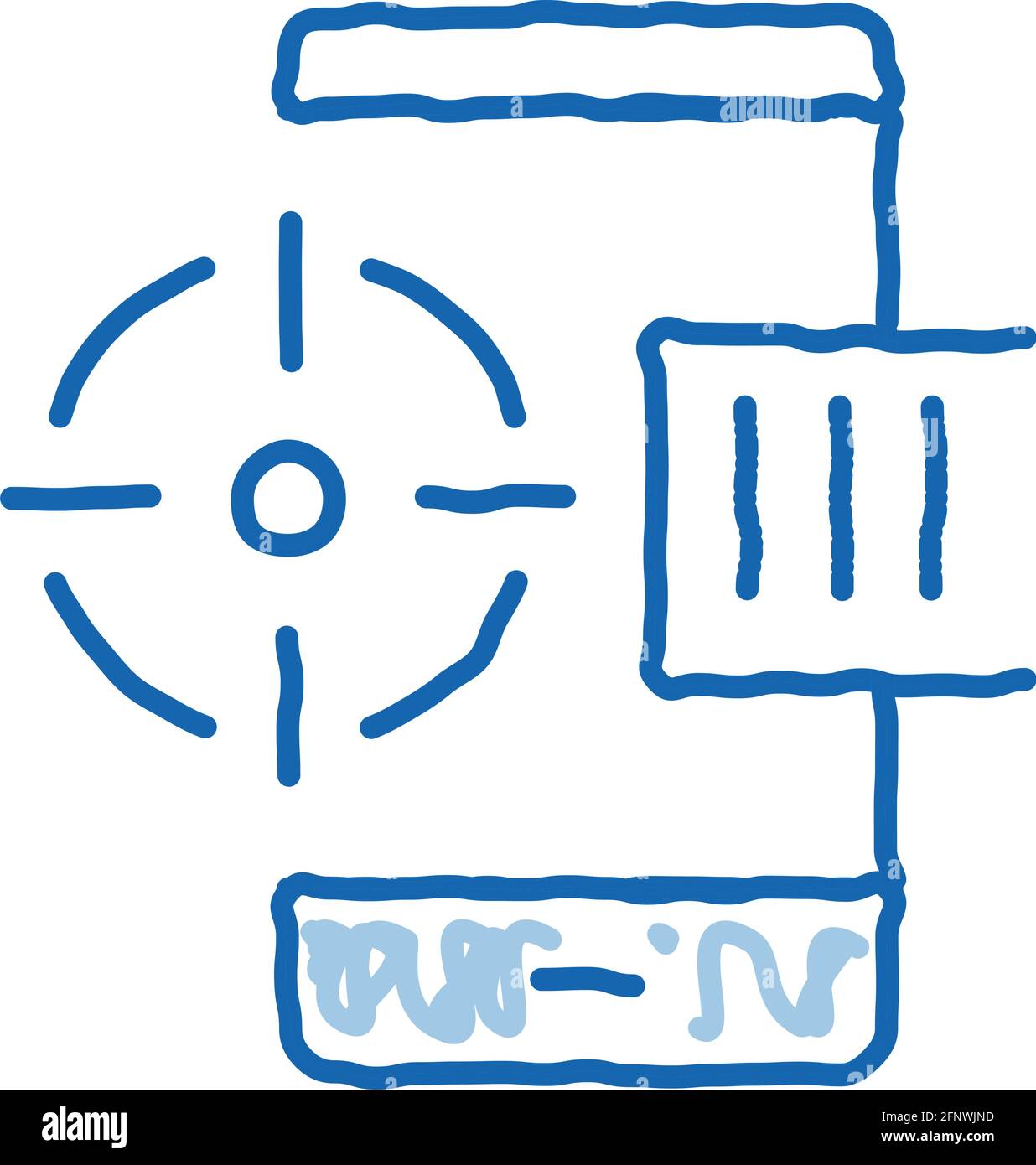 location search doodle icon hand drawn illustration Stock Vector Image ...