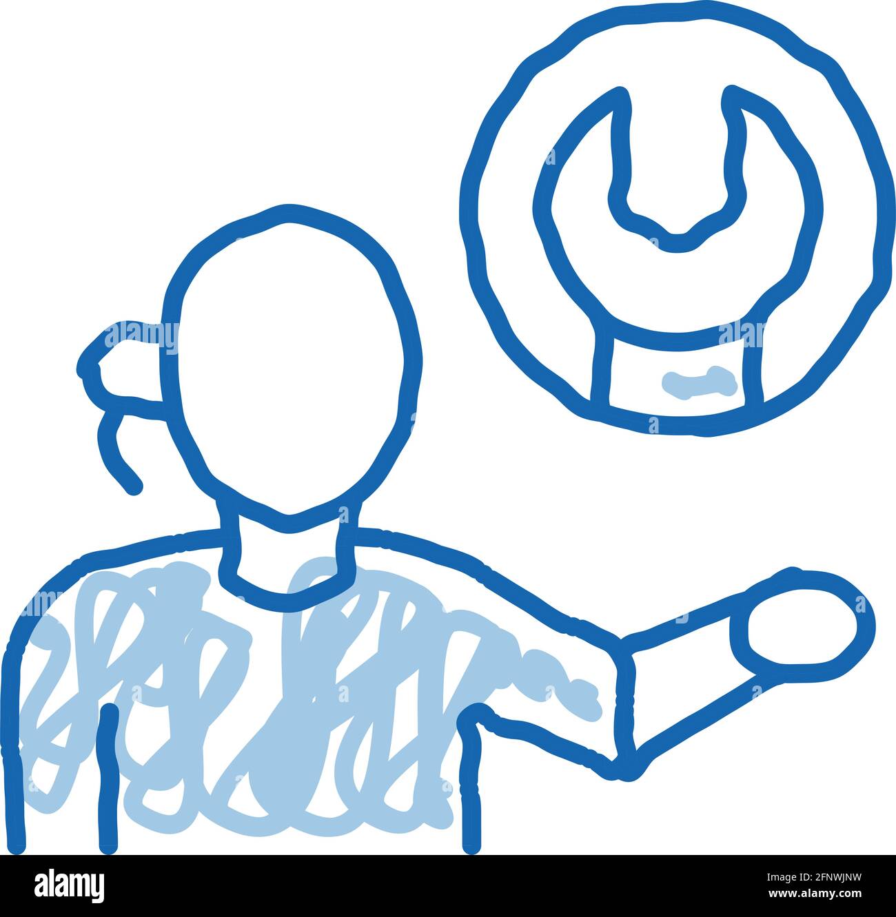 contact help setting problems doodle icon hand drawn illustration Stock ...