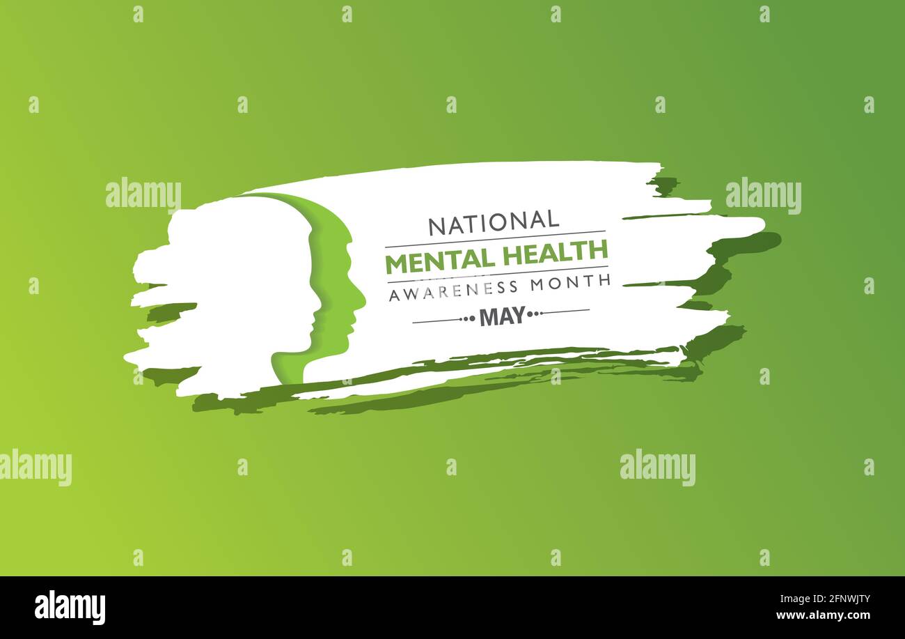 Vector Illustration of National Mental Health Awareness Month observed ...