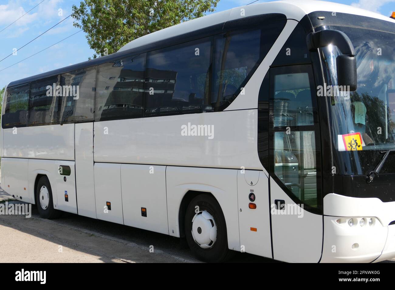 Excursion, tourist bus white. Travel by bus Stock Photo - Alamy