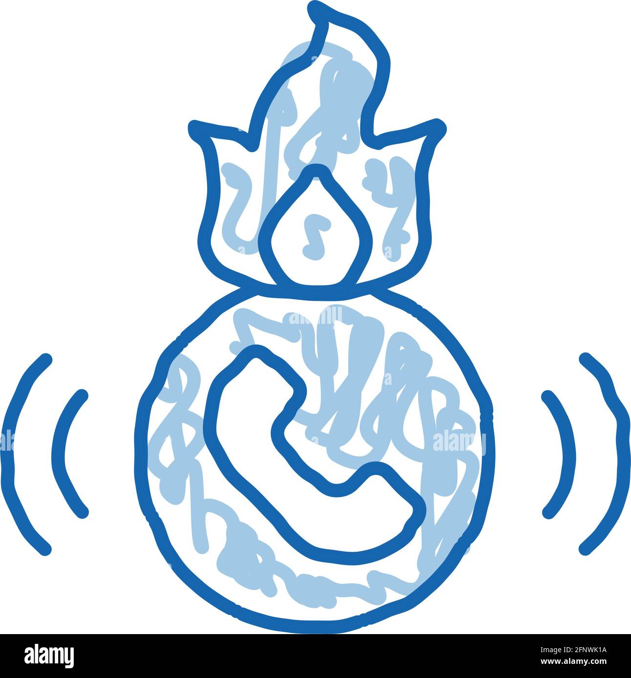 help hotline doodle icon hand drawn illustration Stock Vector Image ...