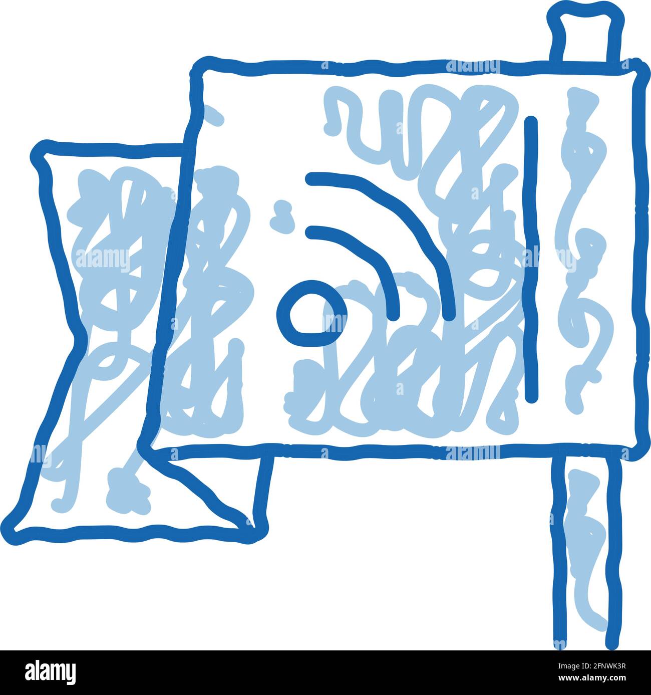 search engine optimization destination flag doodle icon hand drawn ...