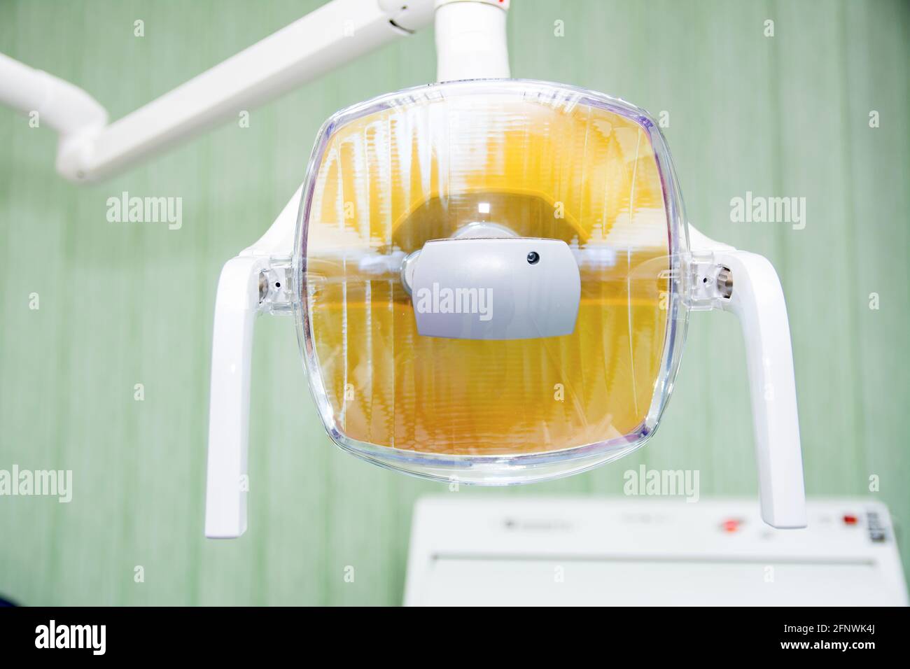 Dental light in dentist office. Dental clinic equipment - close up ...