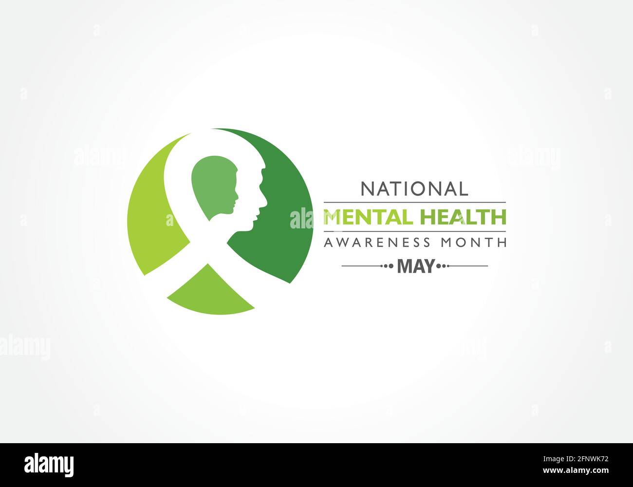 Vector Illustration of National Mental Health Awareness Month observed ...