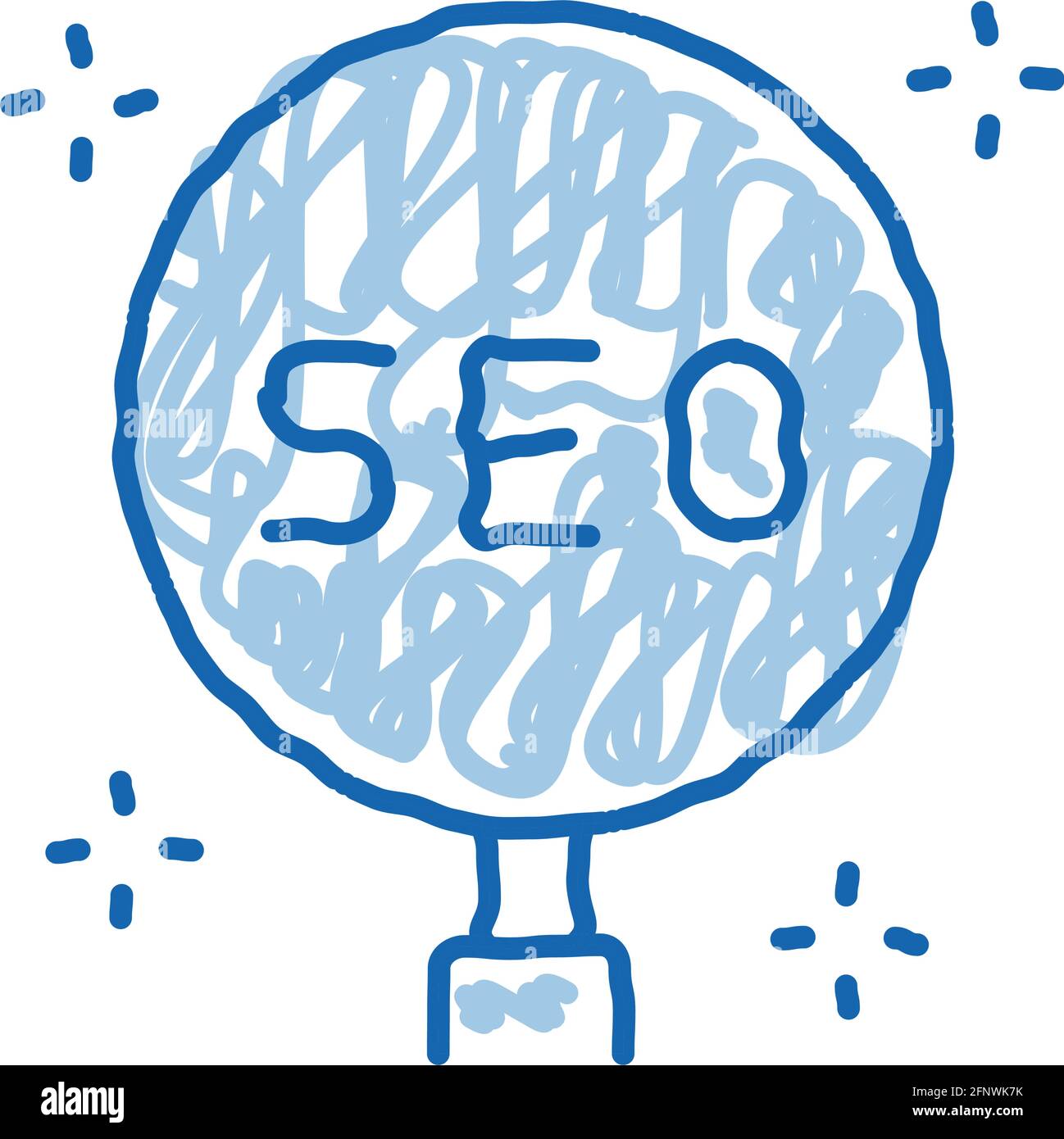learning search engine optimization doodle icon hand drawn illustration ...
