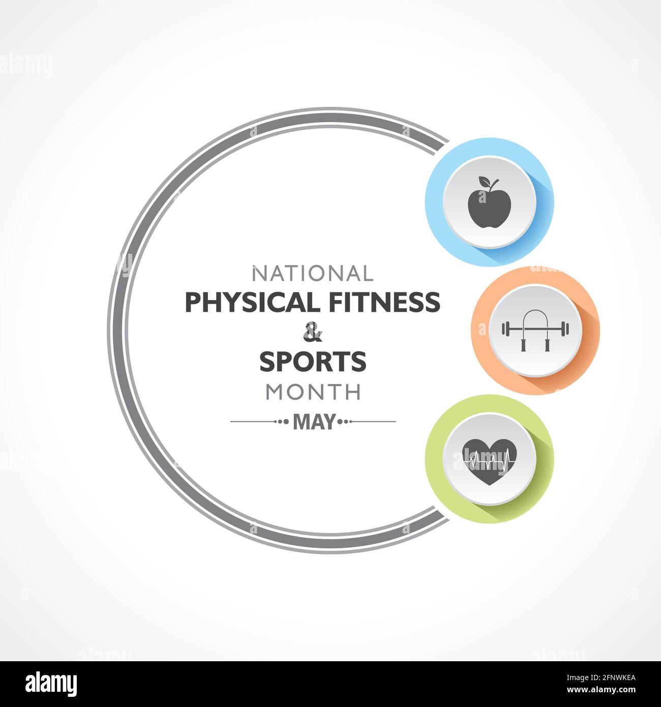 Vector Illustration of National Physical Fitness and Sports Month ...