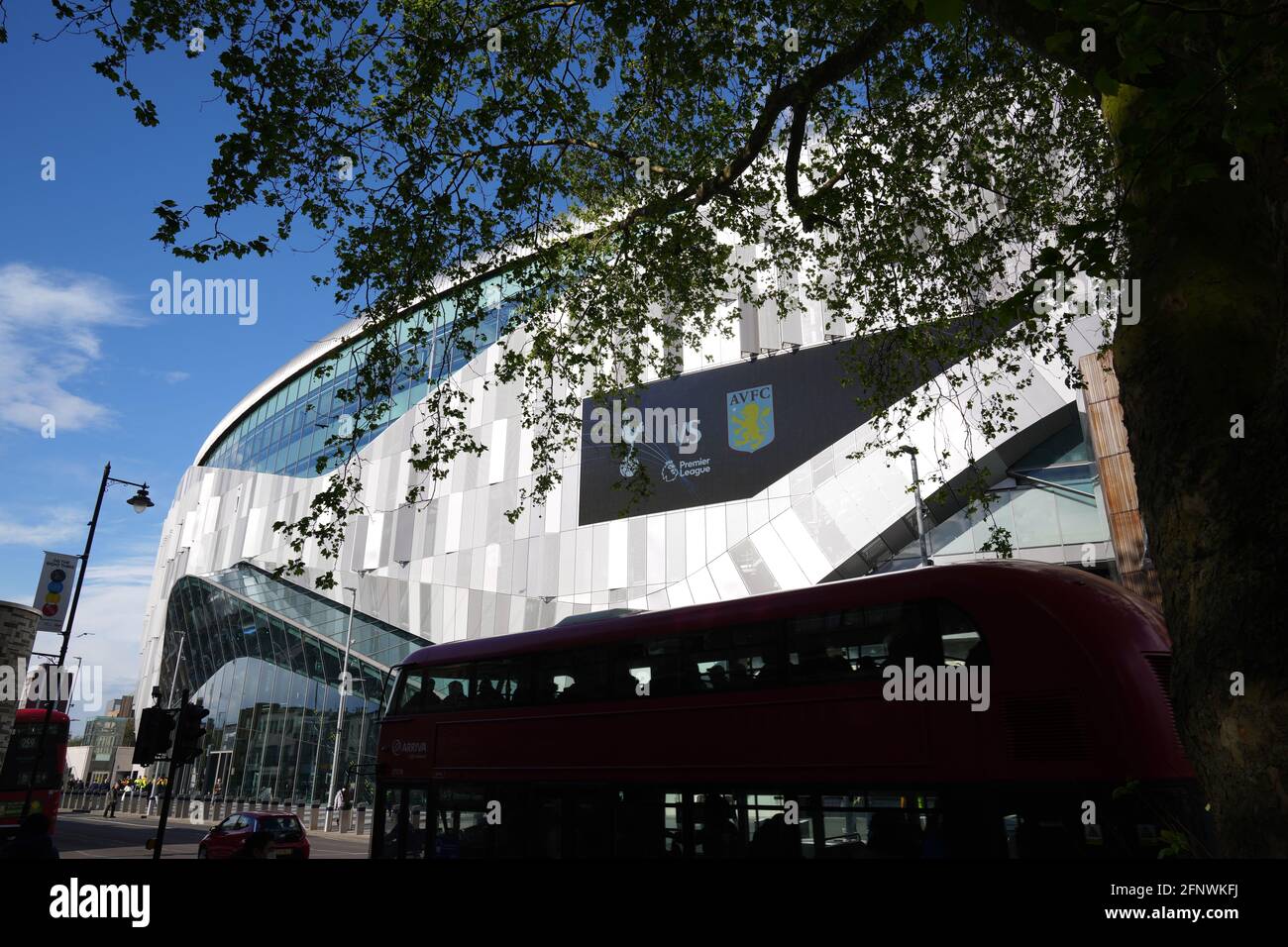 A general view outside the stadium before the Premier League match at ...