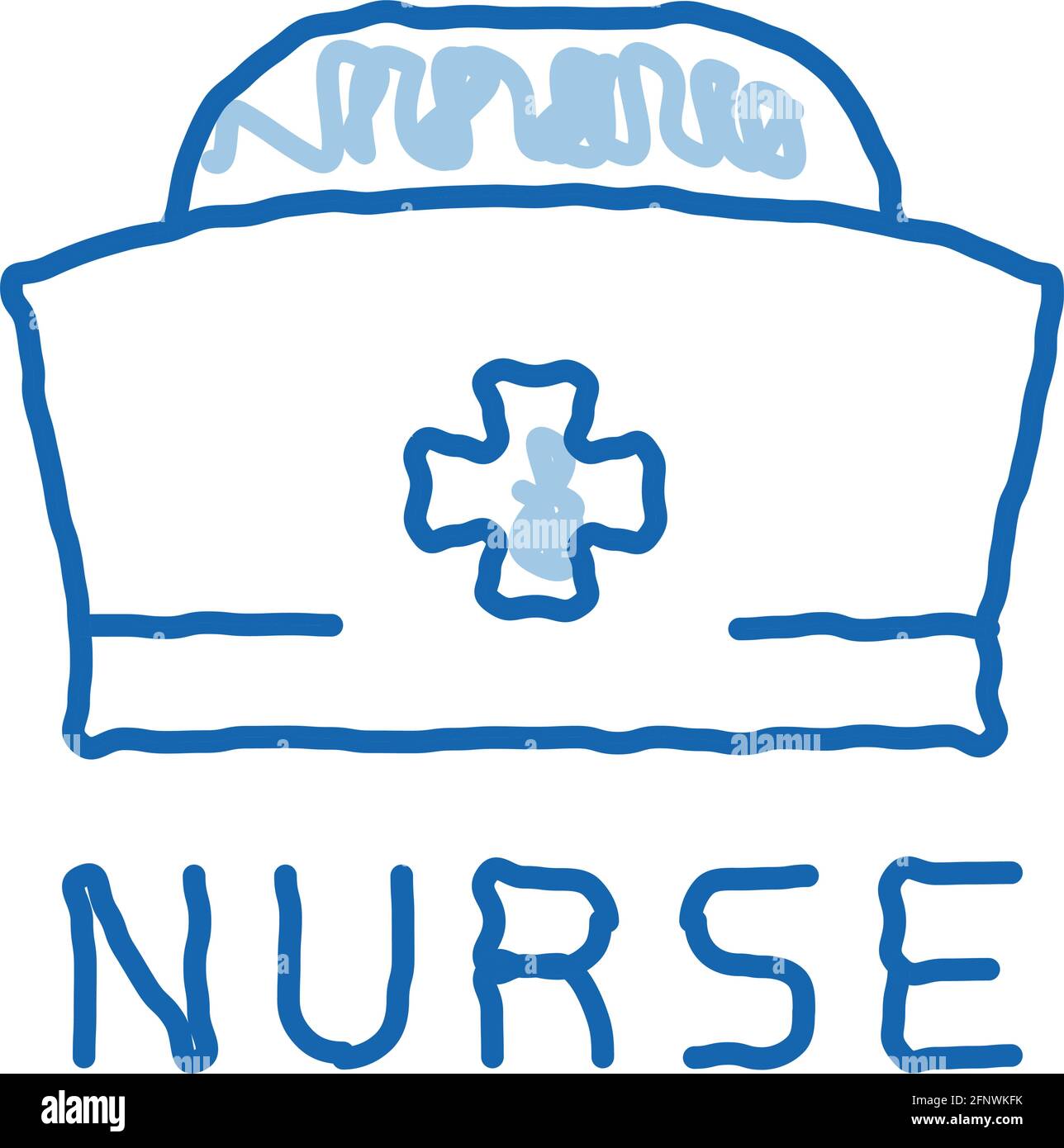 nurse hat doodle icon hand drawn illustration Stock Vector Image & Art ...