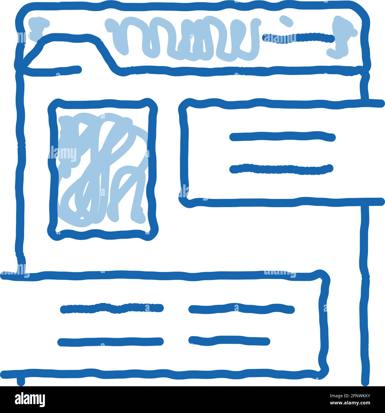 information document folder doodle icon hand drawn illustration Stock ...
