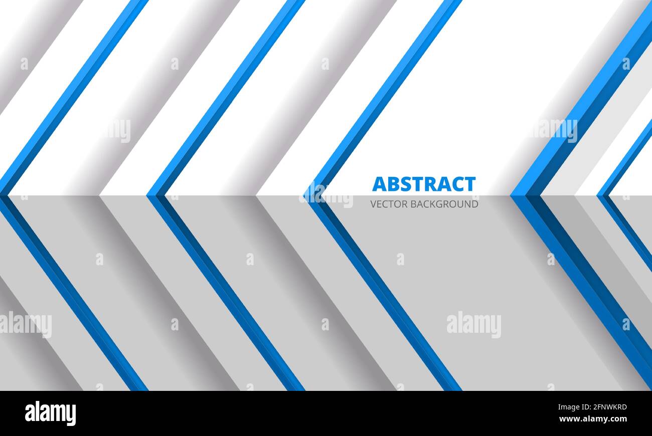 Abstract blue arrows direction on white futuristic modern design 3d ...