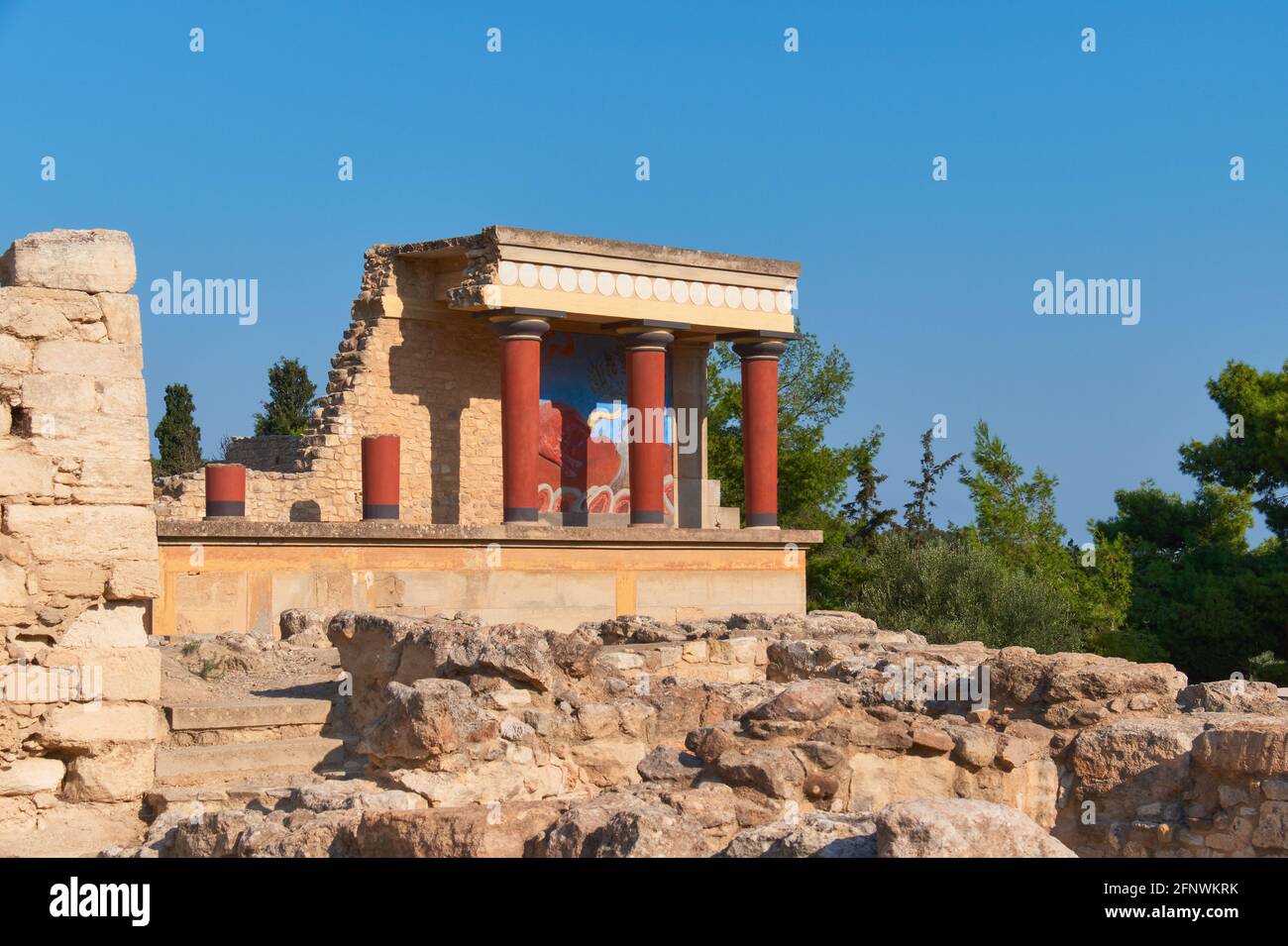 Temple of Cnossus Crete famous minoan palace Stock Photo - Alamy