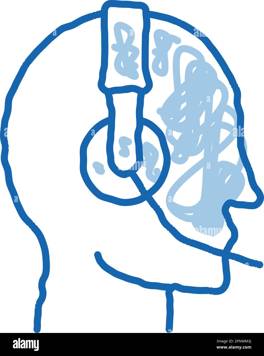 representative help line doodle icon hand drawn illustration Stock ...