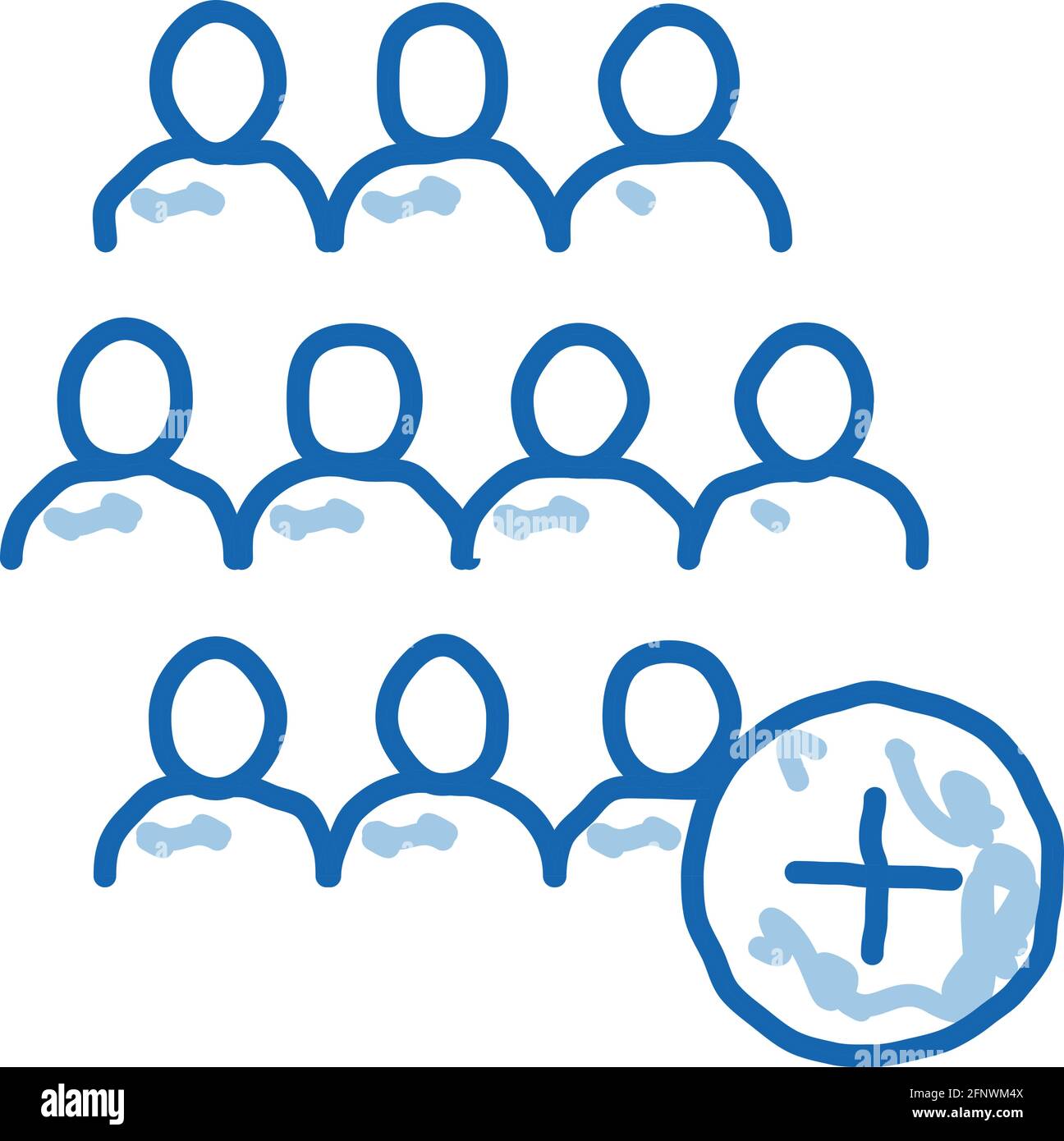 adding new employees doodle icon hand drawn illustration Stock Vector ...