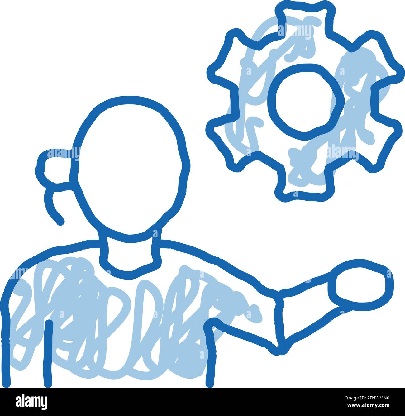 help desk phone settings doodle icon hand drawn illustration Stock ...