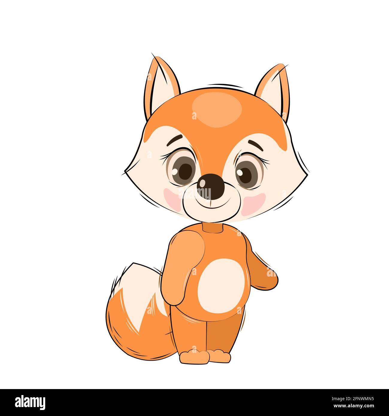 Fox Cub Portrait Stock Vector Images Alamy