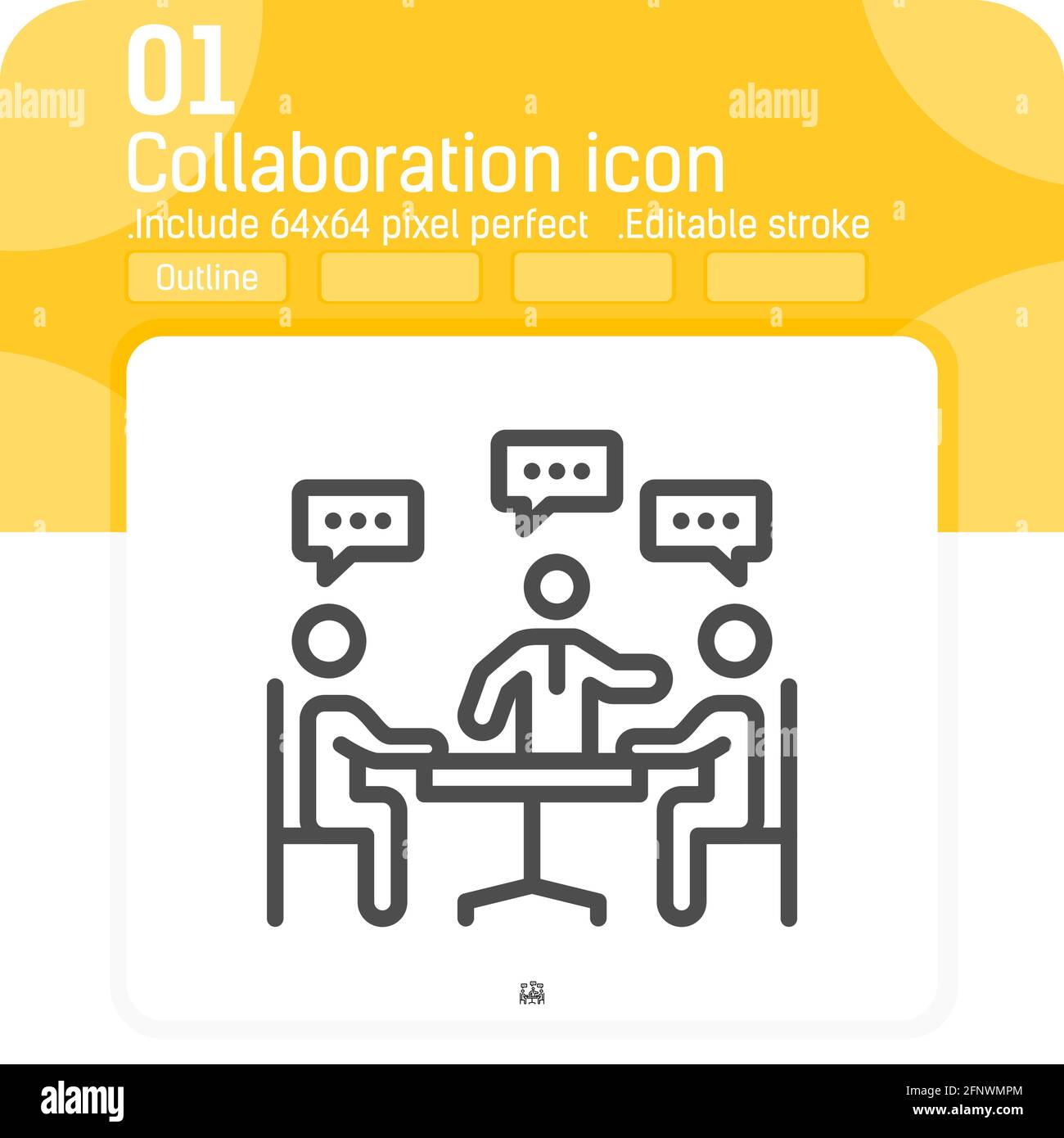 Teamwork meeting pictogram icon vector hi-res stock photography and ...