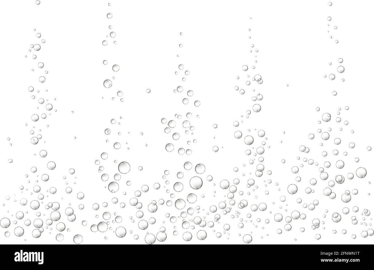White background with fizzing air bubbles. Fizzy sparkles in water, sea, aquarium, ocean Stock ...