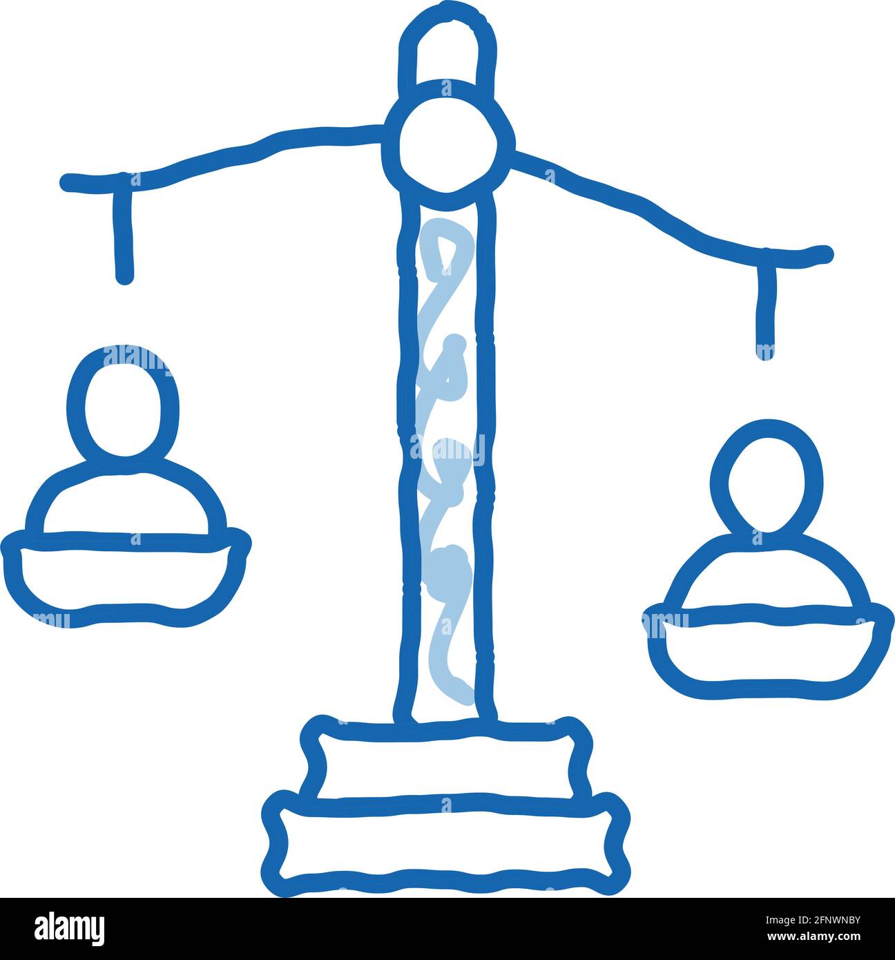 employment scales of justice doodle icon hand drawn illustration Stock ...