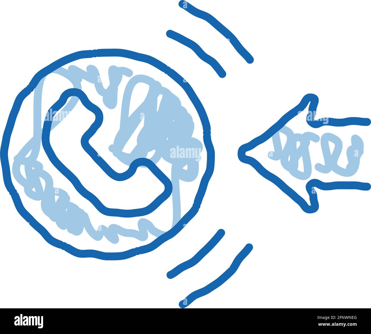 help desk incoming call icon vector outline illustration Stock Vector ...